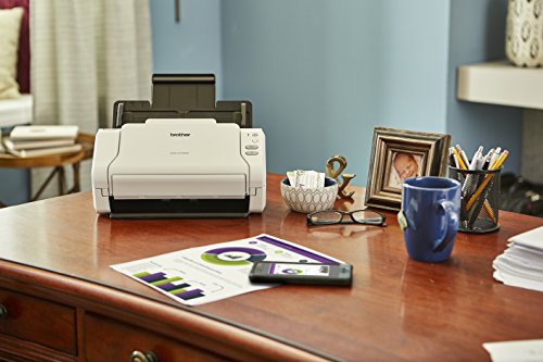 Brother Wireless High-Speed Desktop Document Scanner, ADS-2700W, Touchscreen LCD, Duplex Scanning