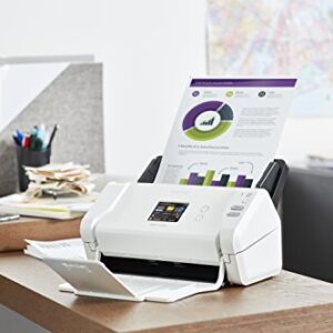 Brother Wireless High-Speed Desktop Document Scanner, ADS-2700W, Touchscreen LCD, Duplex Scanning