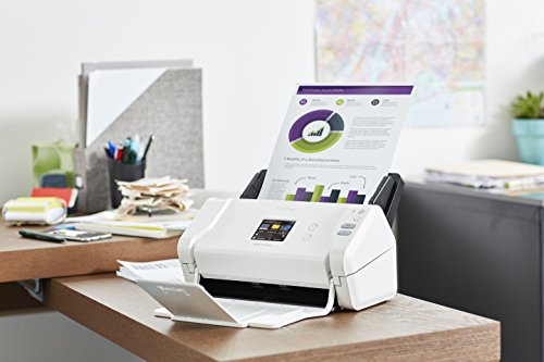 Brother Wireless High-Speed Desktop Document Scanner, ADS-2700W, Touchscreen LCD, Duplex Scanning