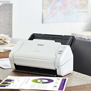 Brother Wireless High-Speed Desktop Document Scanner, ADS-2700W, Touchscreen LCD, Duplex Scanning