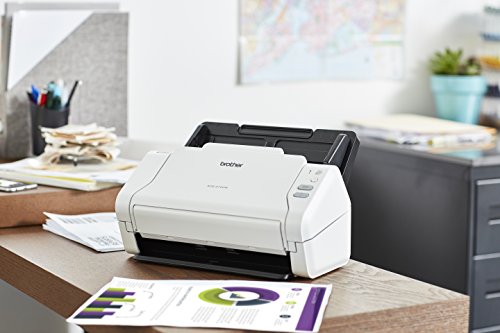 Brother Wireless High-Speed Desktop Document Scanner, ADS-2700W, Touchscreen LCD, Duplex Scanning