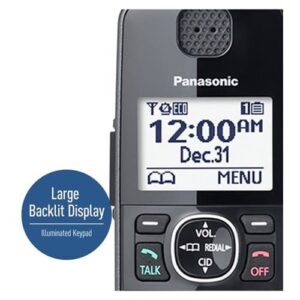 Panasonic KX-TG3833M DECT 6.0 Digital Technology Talking Caller ID - 3 Handsets Black (Renewed)