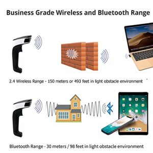 ScanAvenger Portable Wireless Bluetooth Barcode Scanner: 3-in-1 Hand Scanners - Cordless, Rechargeable 1D and 2D Scan Gun for Inventory Management - Wireless, Handheld, USB Bar Code/QR Code Reader