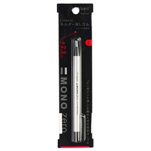 Tombow Holder Eraser, Mono Zero Round Shapre Silver (EH-KUR04)