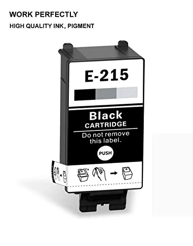 YLULEFFA 215 Ink Cartridges T215 Remanufactured for WF-100 WF-110 wf110 wf100 Printer, Pigment 5-Pack: 3 Black, 2 Color