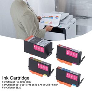 4 Color Ink Cartridges Refill Cartridge Replacement Black Cyan Magenta Yellow Good Compatibility for Officejet Pro 6230