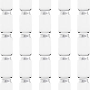 25 Pack White Blank Can Cooler Sleeves, Customizable Bulk Sublimation Can Coolers, Extra-Thick Collapsible Drink Insulator Sleeve, Beer Can Coolers for Party Beverages, PartyPrints