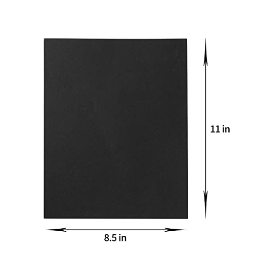 20 Sheets Colored Thick Paper Cardstock Blank for DIY Crafts Cards Making, Invitations, Scrapbook Supplies (Black, 8.5 x 11 inches)