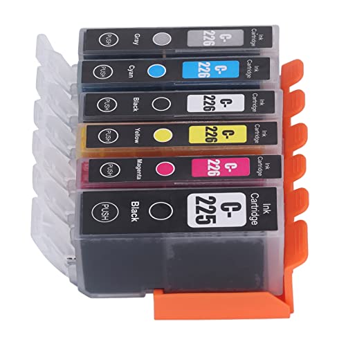 FTVOGUE Ink Cartridge,ABS Housing Replacement for PIXMA IX6520 IP4820 IP4920 (BK BK C M Y GY 6 Colors)