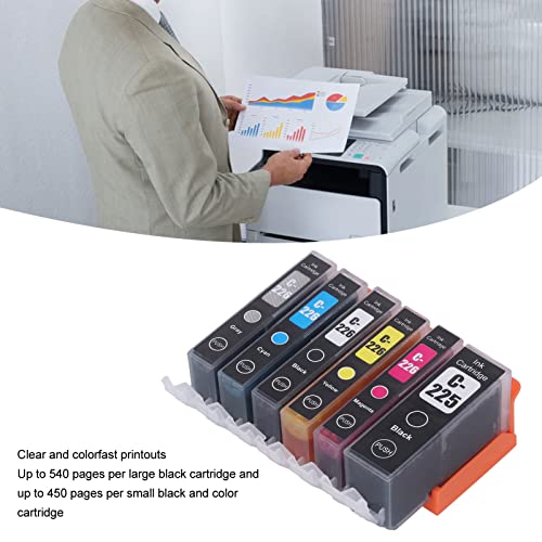 FTVOGUE Ink Cartridge,ABS Housing Replacement for PIXMA IX6520 IP4820 IP4920 (BK BK C M Y GY 6 Colors)