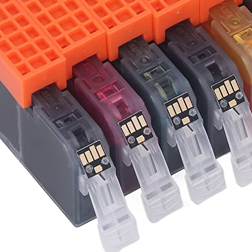 Ink Cartridge,ABS Printer Cartridge with Ink for PIXMA IP4870 IP4970 IX6560 Printer (BK BK C M Y GY 6 Colors)