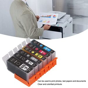 Ink Cartridge,Clear Printing Cartridge Combo Pack for PIXMA IP4850 IP4950 IX6550 (BK BK C M Y 5 Colors)