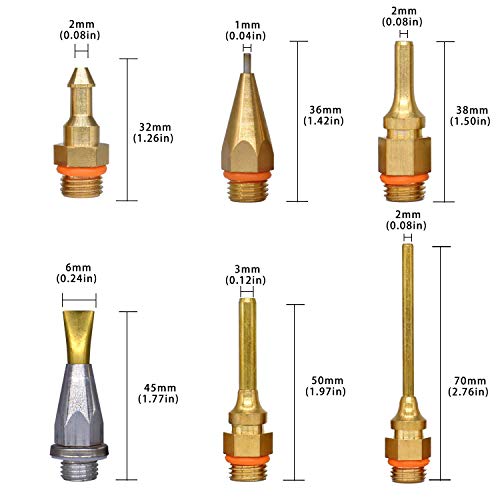 Full Size Hot Glue Gun, 150 Watts with 6 Copper Nozzles Temperature Adjustable Craft Repair Tool Professional Melting Glue Gun DIY Thermo Tool Include 5Pcs Highly Viscous Glue Sticks Luxury Set