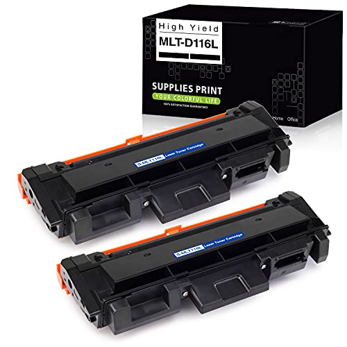 JARBO Compatible Toner Cartridge Replacement for Samsung 116L MLT-D116L MLTD116L MLT116L, Use with Samsung Epress SL-M2825DW SL-2835DW SL-2885FW SL-2875FD SL-2875FW SL-M2625D Printer, 2 Black