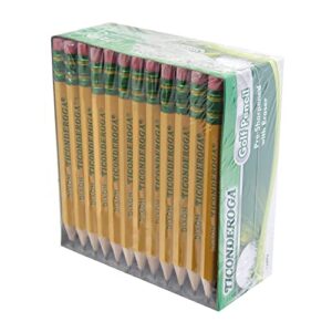 Ticonderoga Golf Pencils With Erasers, #2 HB Lead, Yellow, Pack Of 72