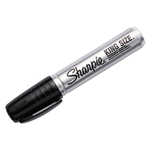 SHARPIE 15661PP King Size Permanent Markers Black 4/Pack