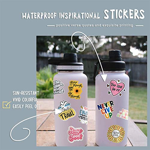 100 PCS Inspirational Quote Stickers,Motivational Stickers for Adults Teachers,Inspirational Stickers for Vision Board Journaling Scrapbooking,Positive Affirmation Stickers for Water Bottles