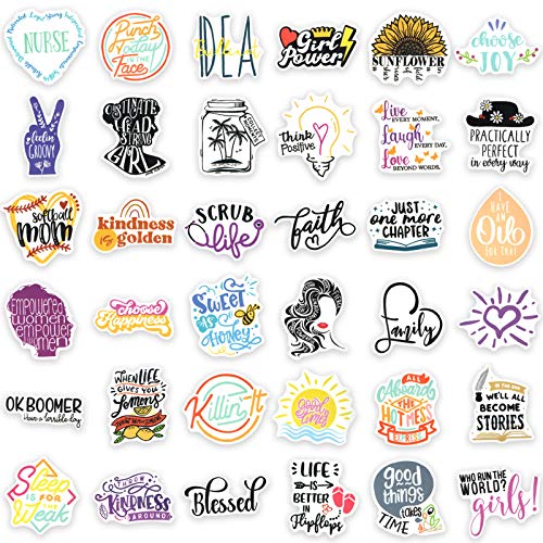 100 PCS Inspirational Quote Stickers,Motivational Stickers for Adults Teachers,Inspirational Stickers for Vision Board Journaling Scrapbooking,Positive Affirmation Stickers for Water Bottles