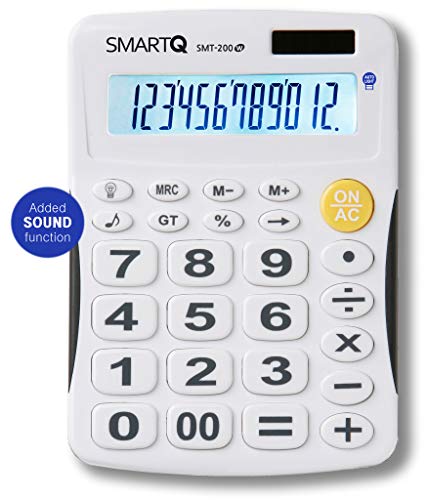 LED Back-Light Calculator Desktop SMT-200 / Added Sound Function (White)