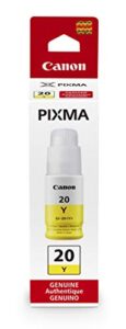 canon gi-20 yellow ink bottle, compatible to pixma g6020 and g5020 megatank printers