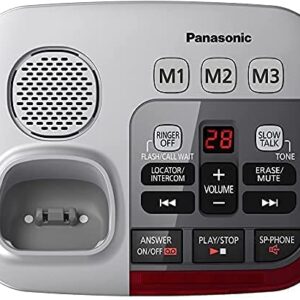 Panasonic KX-TGM450S + (2) KX-TGMA45S Digital Answering Machine with Volume Boost Control for Amplified Caller Voice Cordless Telephone-3 Handset