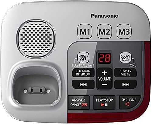 Panasonic KX-TGM450S + (2) KX-TGMA45S Digital Answering Machine with Volume Boost Control for Amplified Caller Voice Cordless Telephone-3 Handset