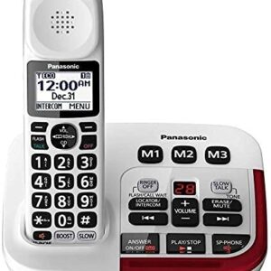 Panasonic KX-TGM450S + (2) KX-TGMA45S Digital Answering Machine with Volume Boost Control for Amplified Caller Voice Cordless Telephone-3 Handset