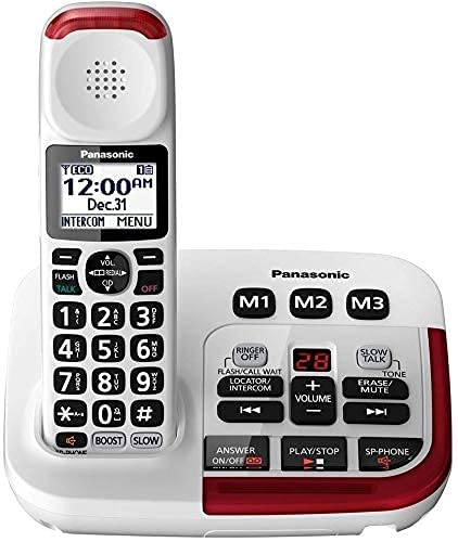 Panasonic KX-TGM450S + (2) KX-TGMA45S Digital Answering Machine with Volume Boost Control for Amplified Caller Voice Cordless Telephone-3 Handset