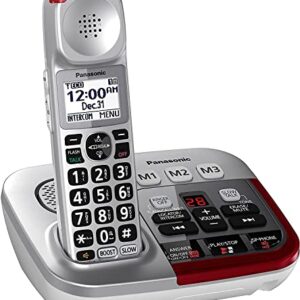 Panasonic KX-TGM450S + (2) KX-TGMA45S Digital Answering Machine with Volume Boost Control for Amplified Caller Voice Cordless Telephone-3 Handset