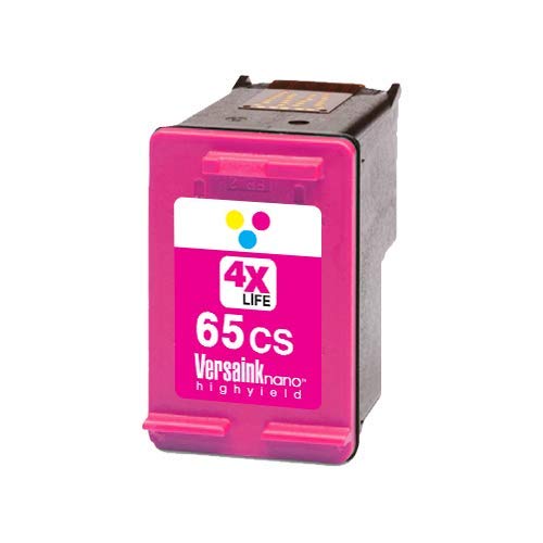 VersaInk-nano HP 65 MS MICR Black Ink Cartridge for Check Printing & VersaInk-Nano 65 CS Tri-Color Ink Cartridge Pack, Cyan, Yellow, Magenta, Black