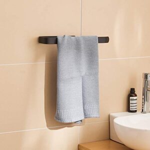 Joom Self-Adhesive Paper Towel Holder Under Cabinet Towel Holder/ Hand Towel Bar--Self-Adhesive Hanging on The Wall,Toilet Tissue Roll Paper Holder, No Drilling, 13 inches Black (13 Inch)