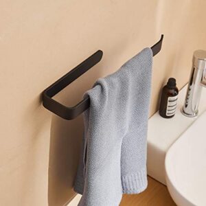 Joom Self-Adhesive Paper Towel Holder Under Cabinet Towel Holder/ Hand Towel Bar--Self-Adhesive Hanging on The Wall,Toilet Tissue Roll Paper Holder, No Drilling, 13 inches Black (13 Inch)