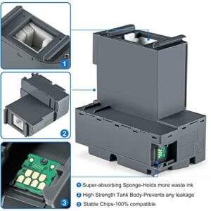 SubliPlus+ T04D1/T04D100 Ink Maintenance Box Replacement for ET-3750 ET-15000 ET-4760 ET-3760 XP-5100 ET-3850 ET-4850 WF-2860 ET-3710 ET-5150 ET-3830 etc. Printers (TO4D1/TO4D100/T04D1/EWMB2) 2 Packs