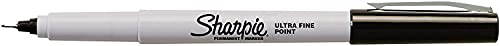 Sharpie Permanent Markers, Ultra Fine Point, Black, 12-Count