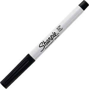 Sharpie Permanent Markers, Ultra Fine Point, Black, 12-Count