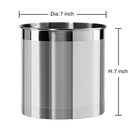 Oggi Jumbo Stainless Steel Utensil Holder, 7"