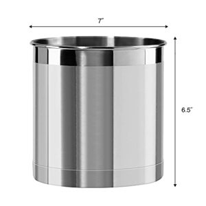 Oggi Jumbo Stainless Steel Utensil Holder, 7"