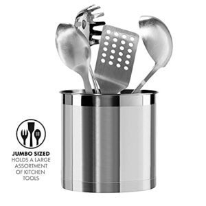 Oggi Jumbo Stainless Steel Utensil Holder, 7"