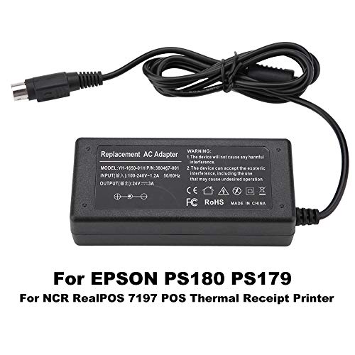 24V3A Charger Power Adapter for 72W Over Heat Protection NCR Realpos 7197 Pos Thermal Receipt Printer for Ps180 Ps179