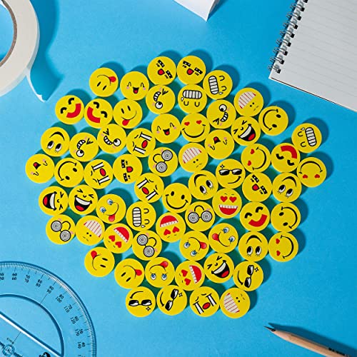 Mr. Pen- Erasers, Pack of 64, Smiley Eraser, Pencil Erasers, Erasers for Kids, School Supplies, Mini Eraser Pencil for Students, Fun Eraser, Cute Erasers, Eraser for School, Prizes for Kids Classroom