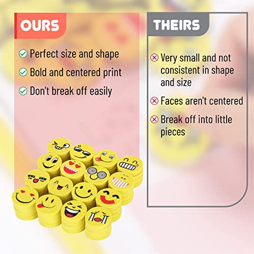 Mr. Pen- Erasers, Pack of 64, Smiley Eraser, Pencil Erasers, Erasers for Kids, School Supplies, Mini Eraser Pencil for Students, Fun Eraser, Cute Erasers, Eraser for School, Prizes for Kids Classroom