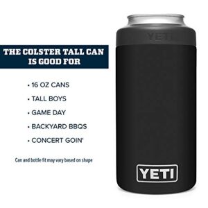 YETI Rambler 16 oz. Colster Tall Can Insulator for Tallboys & 16 oz. Cans, Black