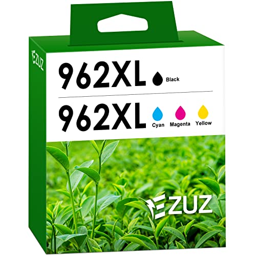 EZUZ 962XL Ink Cartridges Remanufactured Ink Cartridge Replacement for HP 962 XL 962XL for HP OfficeJet Pro 9010 9015 9025 9018 9020 9012 (4-Pack)