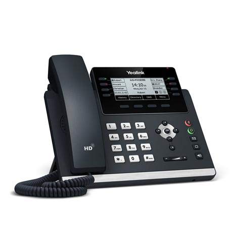 Yealink SIP-T43U IP Phone [10 Pack] 12 VoIP Accounts. 3.7-Inch Graphical Display. Dual USB 2.0, Dual-Port Gigabit Ethernet, 802.3af PoE, Power Adapter Not Included (SIP-T43U)