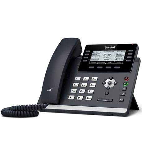 Yealink SIP-T43U IP Phone [10 Pack] 12 VoIP Accounts. 3.7-Inch Graphical Display. Dual USB 2.0, Dual-Port Gigabit Ethernet, 802.3af PoE, Power Adapter Not Included (SIP-T43U)