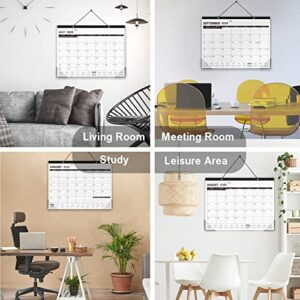 2023 Desk Calendar - Large Desk Calendar 2023-2024, 22" x 17", Jan 2023 – Jun 2024, 18 Monthly Desk/Wall Calendar 2-in-1, Thick Paper, Corner Protector, Desk Pad, Large Ruled Blocks - Classic Black