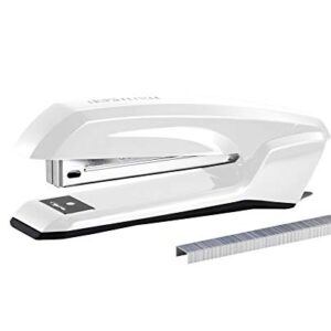 Bostitch Office Ascend 3 in 1 Stapler, Integrated Remover, 420 Staples Included, 20 Sheet Capacity, Lightweight, Full Size, White (B210-WHT)