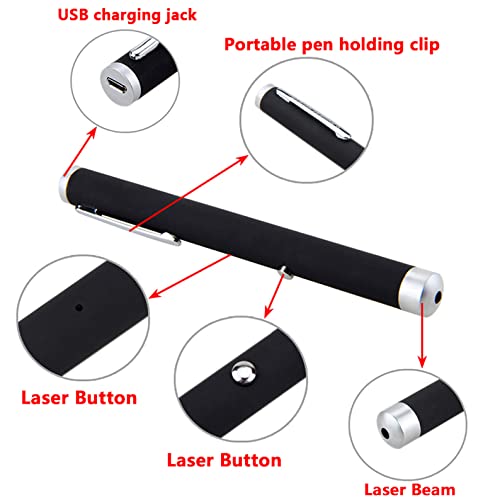 USB Wireless Demonstrator, Teaching Remote Demonstrator, Suitable for Outdoor Construction, Training Demonstration, Sales Instruction (Black)