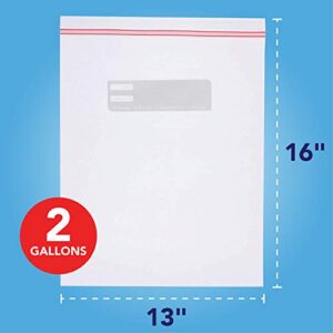 Neaties Heavy Duty 2 Gallon Double Zip Lock Bags for Kitchen or Storage, Food Storage Freezer Slider Bags 13"x16", 100pcs