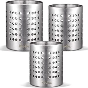 KSENDALO Utensil Drying Rack Stainless Steel Utensil Holder Sink Silverware Holder Utensil Drying Basket Kitchen Countertop Flatware Strainer Silverware Dryer Silver (5.32inch)